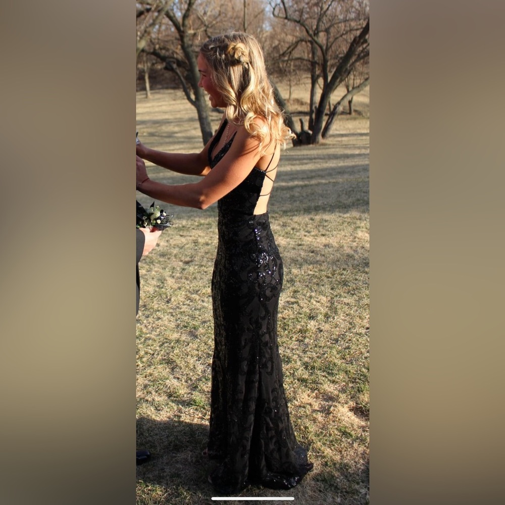 Small Black Sequence Prom Dress, Windsor, Originally … - Gem